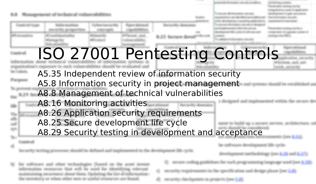 ISO 27001 Penetration Testing Requirements